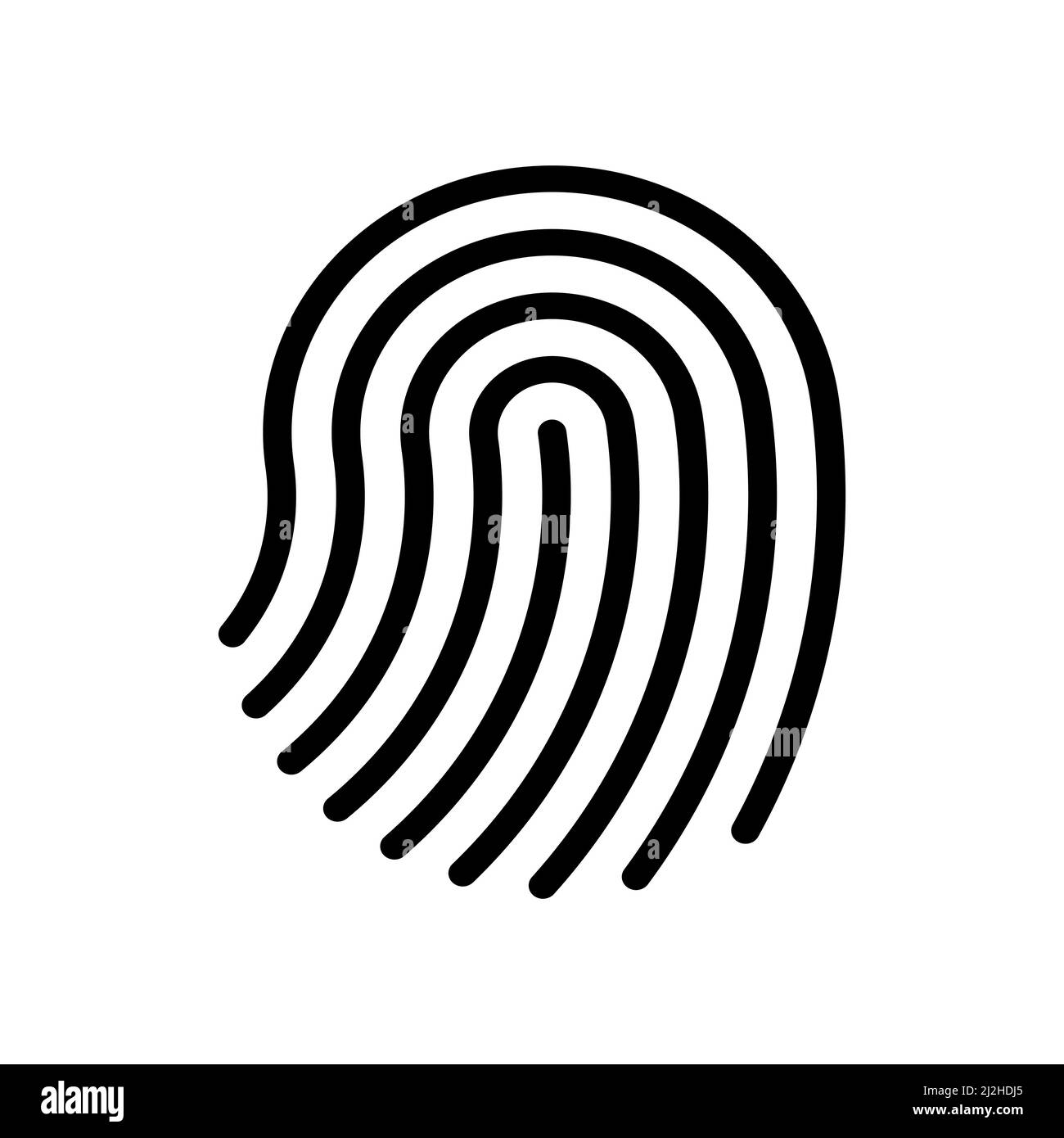 Finger print vector icon on white background Stock Vector Image & Art ...