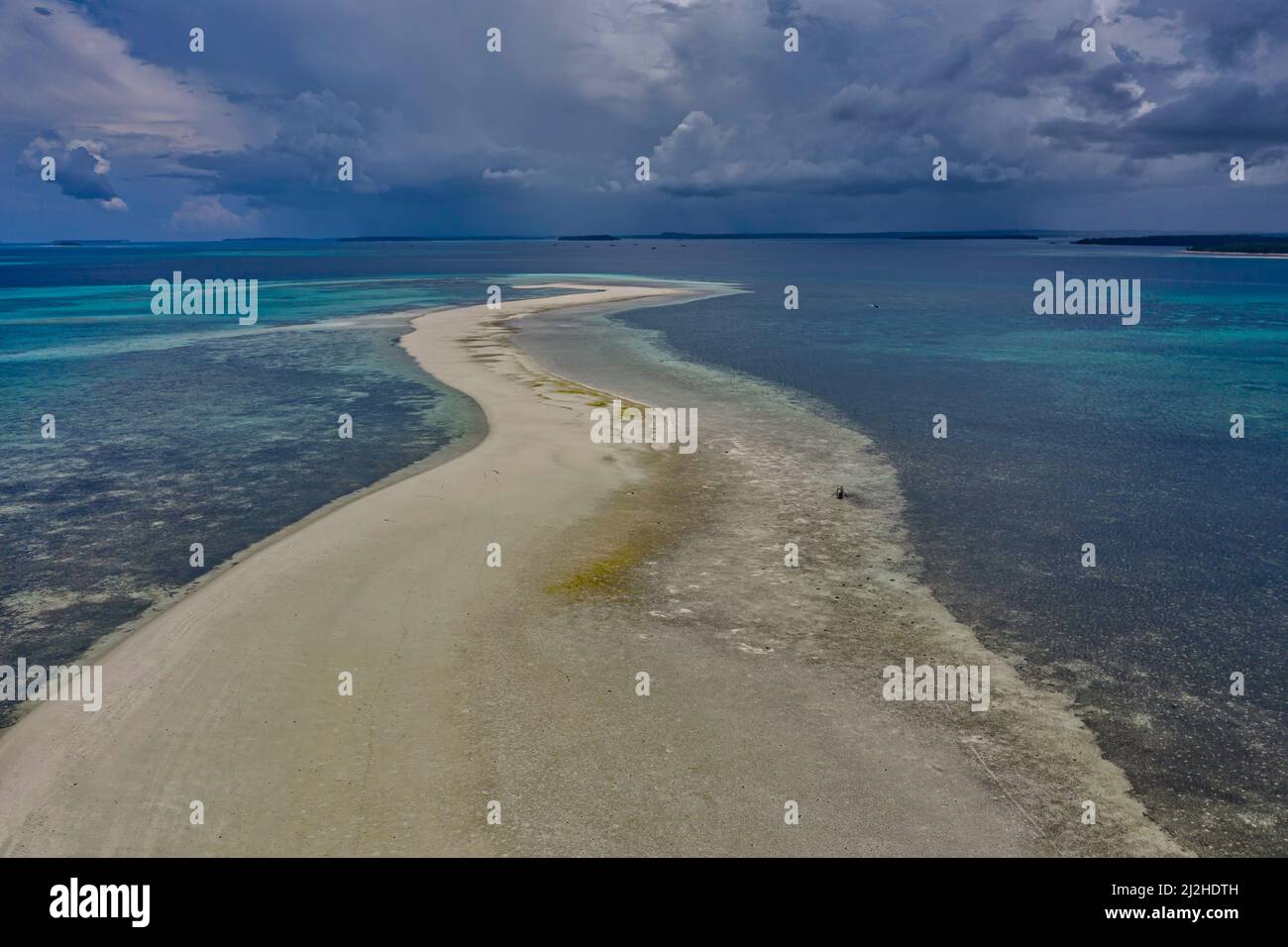 Ngurtafur Beach, which stretches across the open sea, is located on the ...