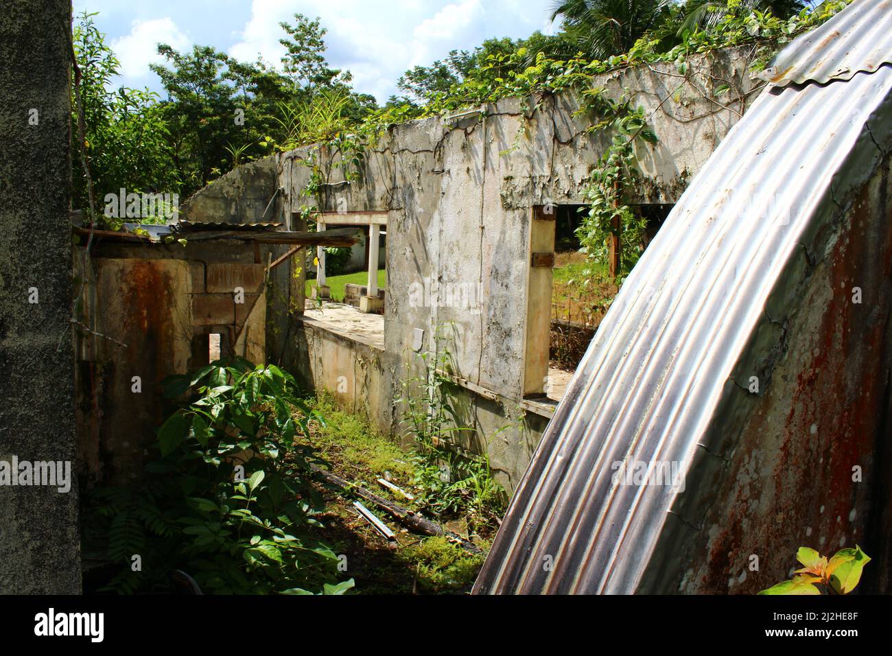 SAN ANTONIO, BELIZE - OCTOBER 26, 2015 ruins of the British Army patrol ...