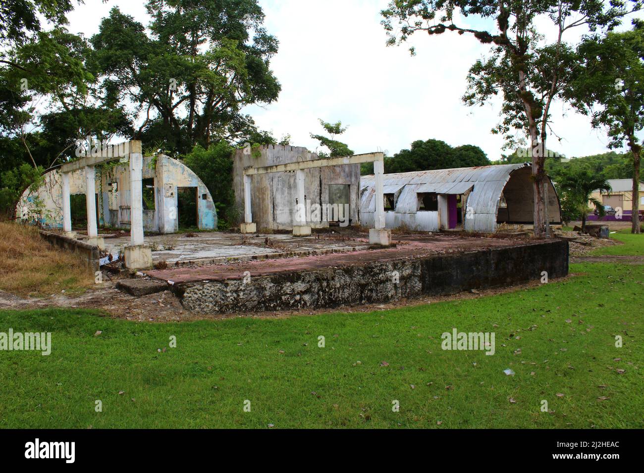 SAN ANTONIO, BELIZE - OCTOBER 26, 2015 ruins of the British Army patrol ...