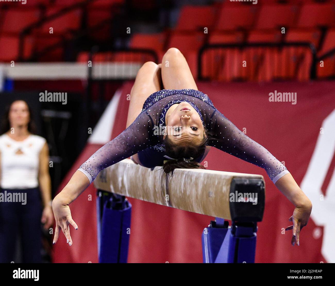 Norman, OK, USA. 31st Mar, 2022. California's Madelyn Williams competes ...