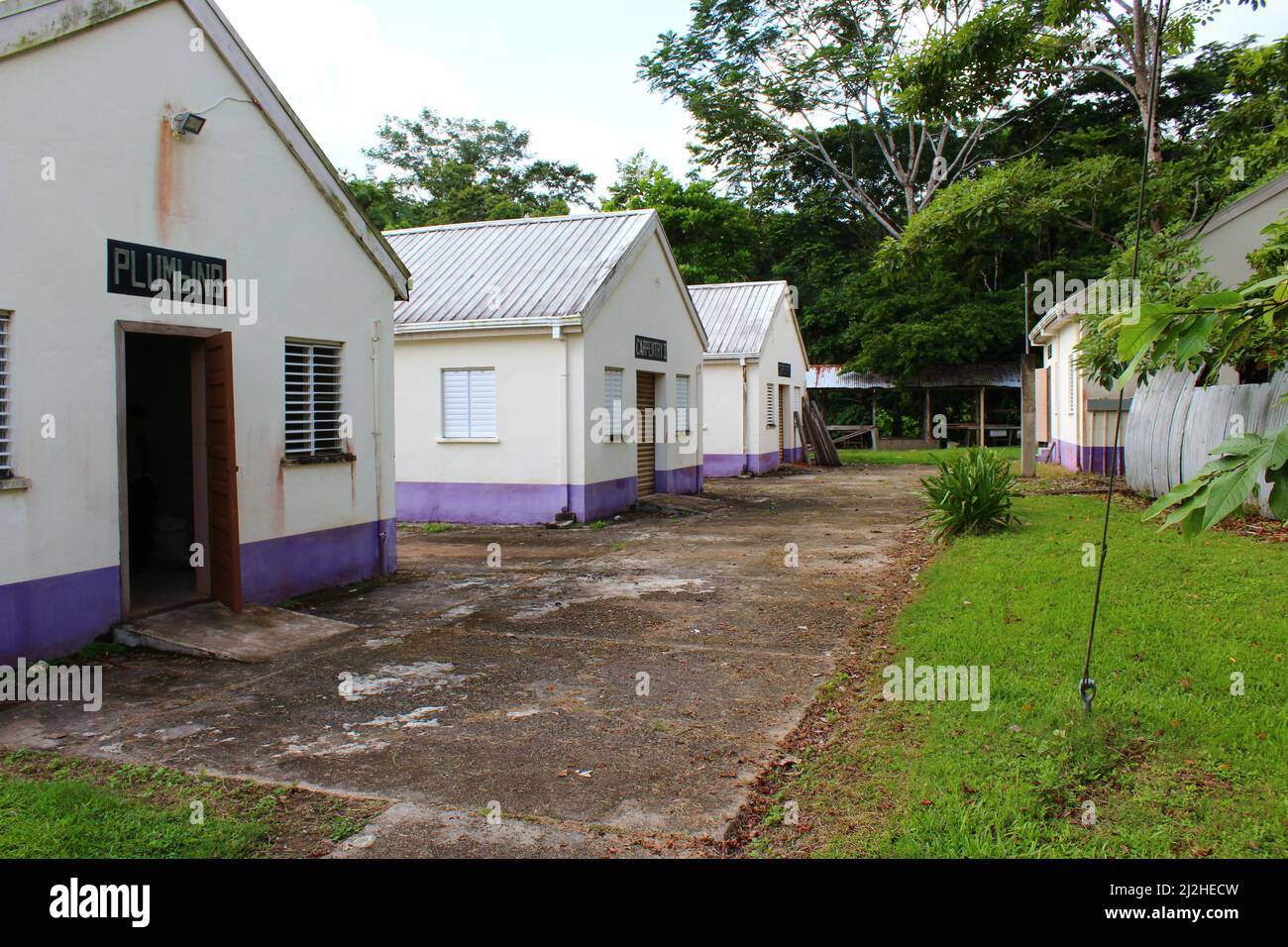 SAN ANTONIO, BELIZE - OCTOBER 26, 2015 ruins of the British Army patrol ...