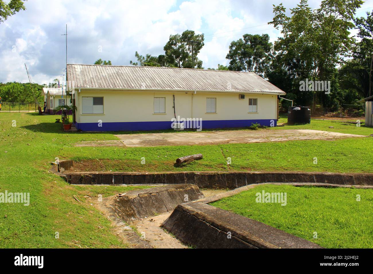 SAN ANTONIO, BELIZE - OCTOBER 26, 2015 ruins of the British Army patrol ...