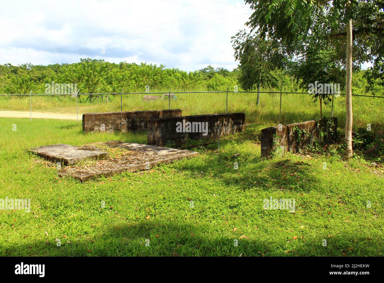 SAN ANTONIO, BELIZE - OCTOBER 26, 2015 ruins of the British Army patrol ...