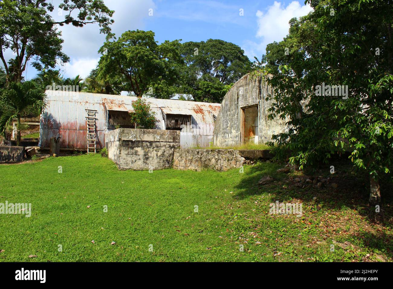 SAN ANTONIO, BELIZE - OCTOBER 26, 2015 ruins of the British Army patrol ...