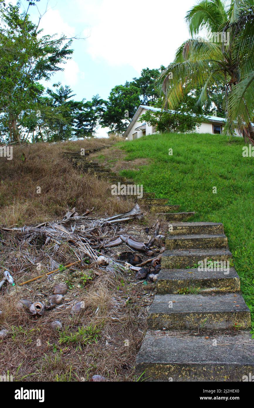 SAN ANTONIO, BELIZE - OCTOBER 26, 2015 ruins of the British Army patrol ...