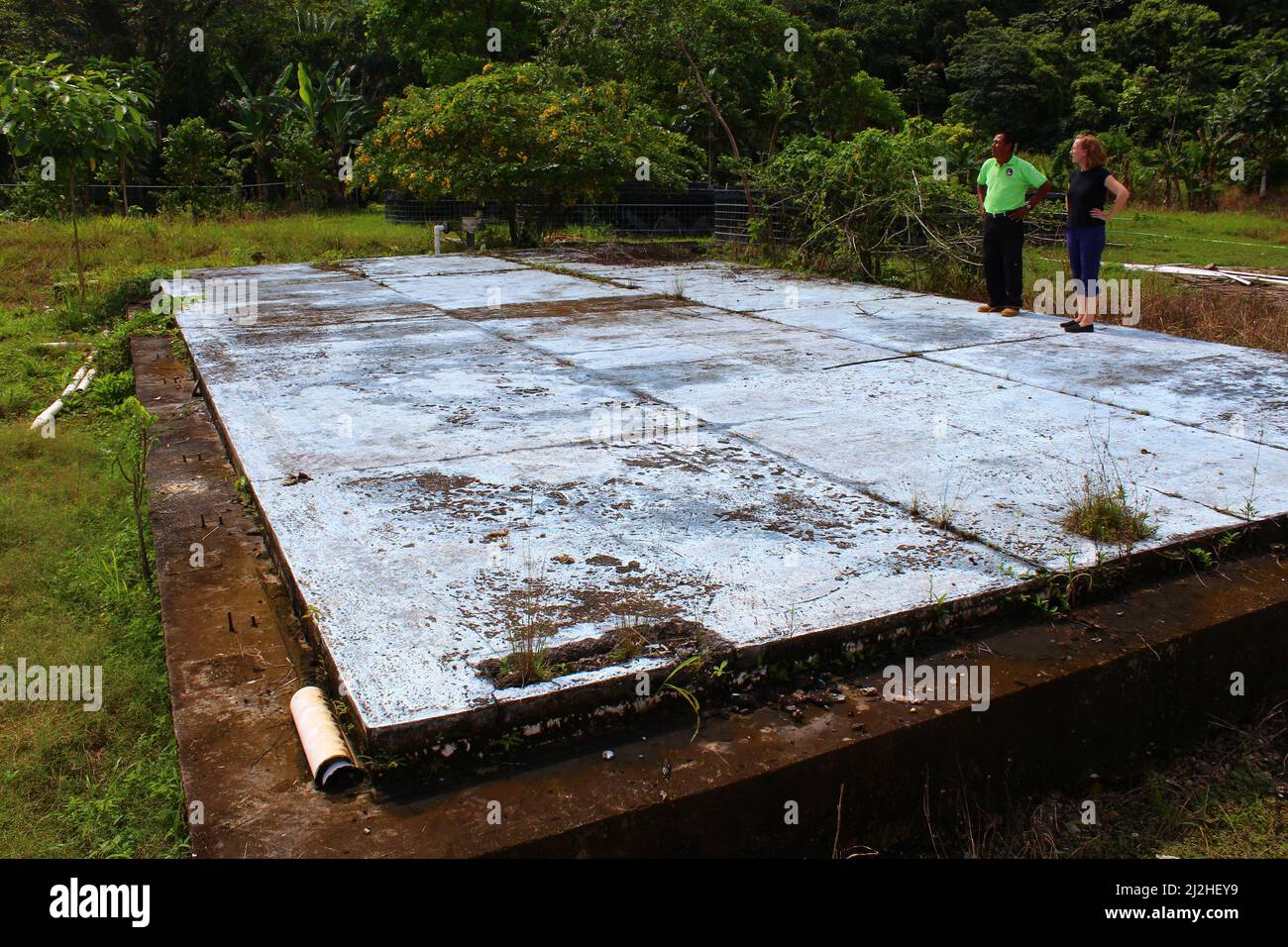 SAN ANTONIO, BELIZE - OCTOBER 26, 2015 ruins of the British Army patrol ...