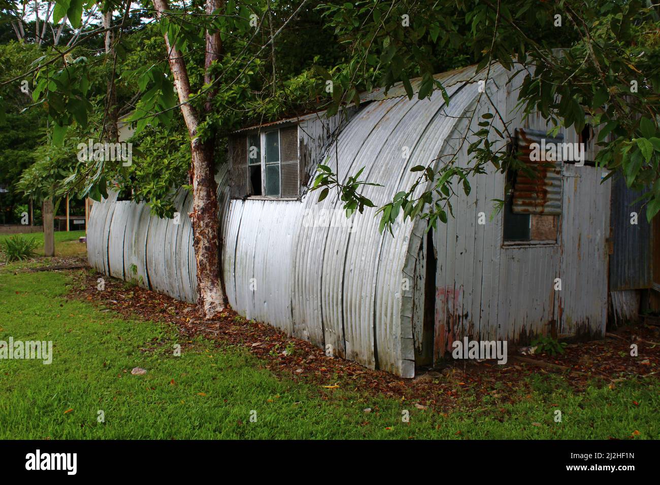 SAN ANTONIO, BELIZE - OCTOBER 26, 2015 ruins of the British Army patrol ...