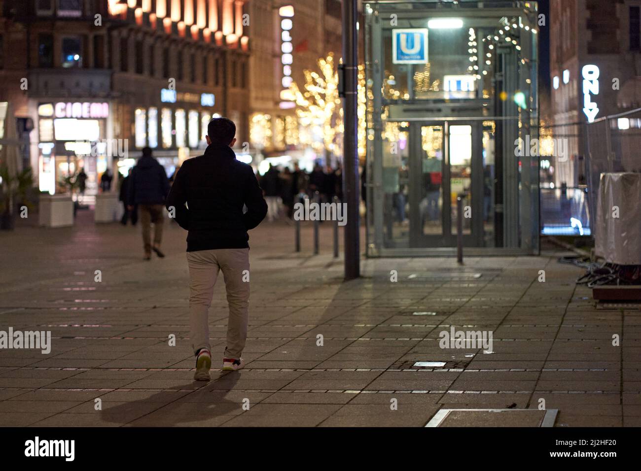 People Walking At Night Alone