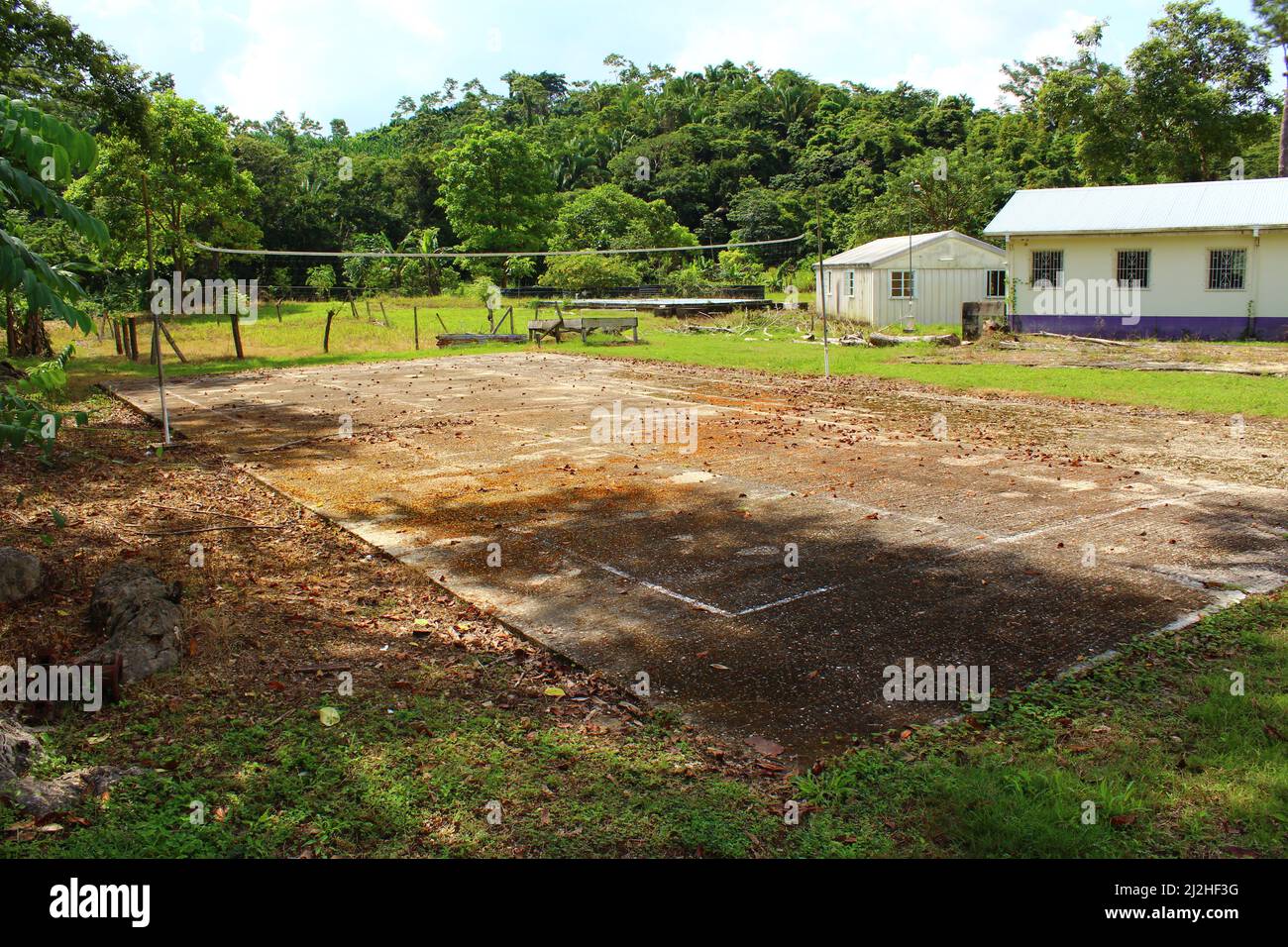 SAN ANTONIO, BELIZE - OCTOBER 26, 2015 ruins of the British Army patrol ...
