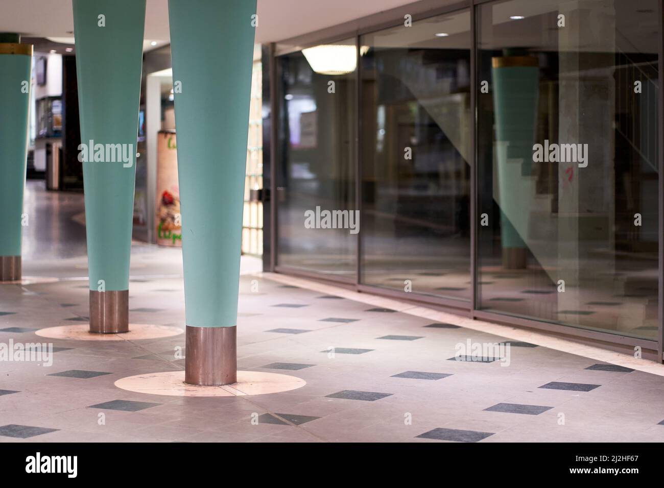 Stuttgart, Germany - December 31, 2021: Shopping passage in the city ...