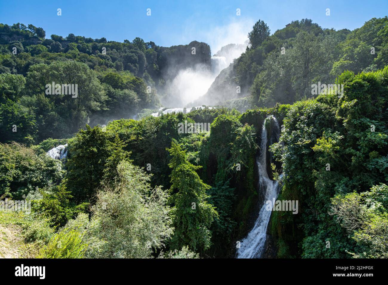 A view of the Cascata Delle Marmore (Marmore falls) in Umbria region ...