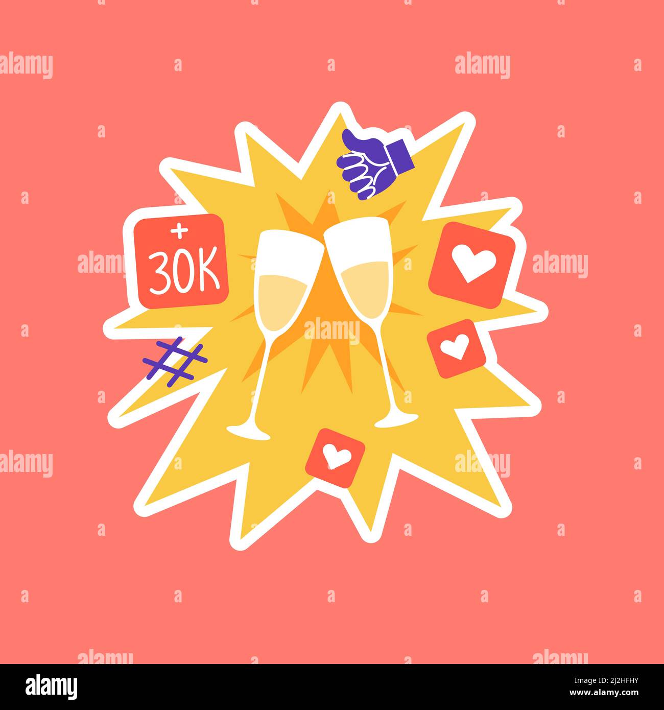 Insta champagne Stock Vector Images - Alamy