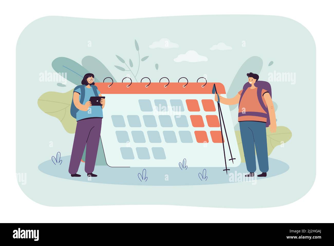 Woman in hiking trip Cut Out Stock Images & Pictures - Alamy