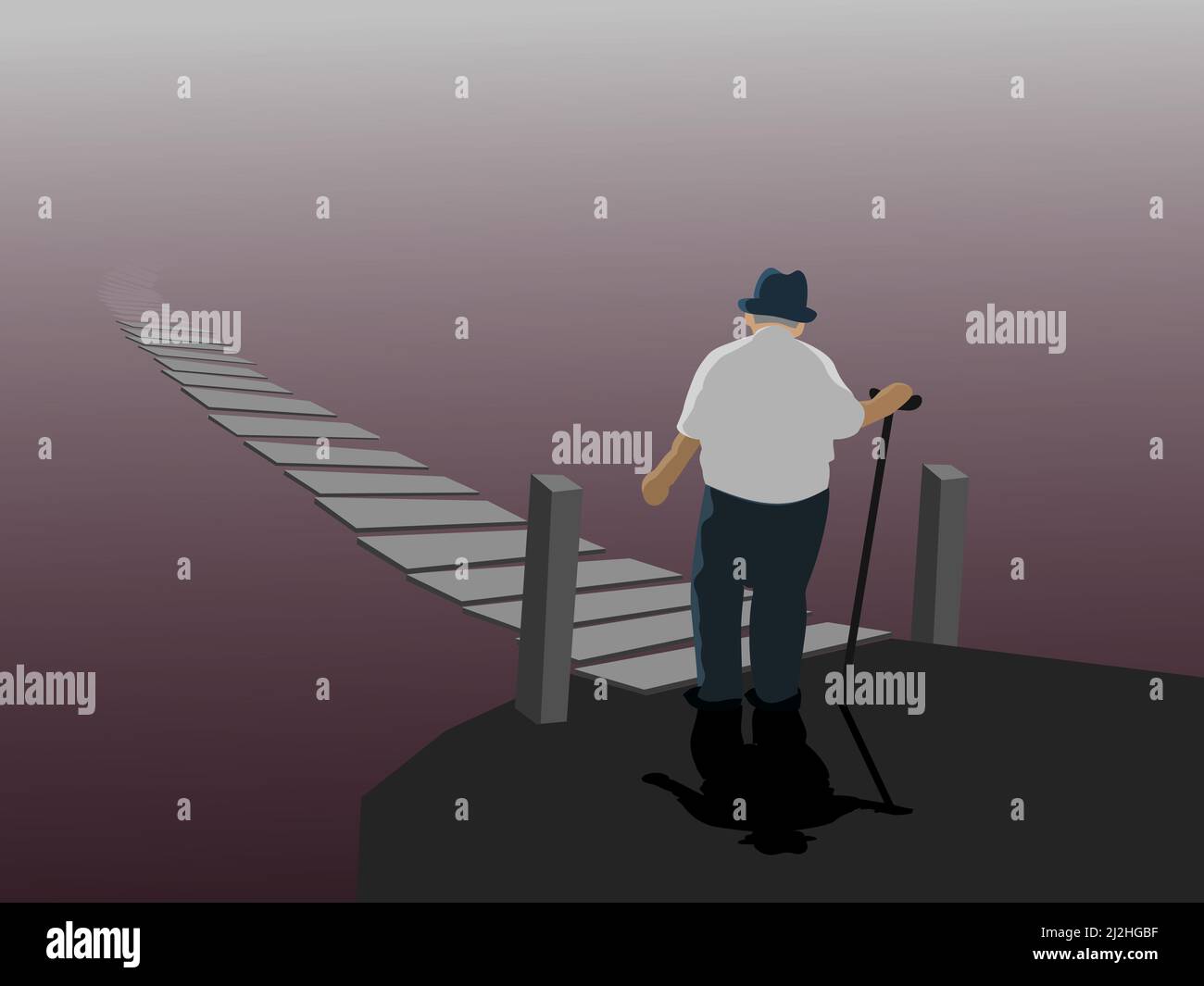 The bridge in the sky Stock Vector Images - Alamy