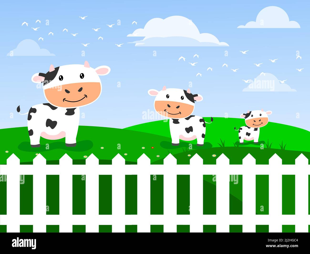 Three cows animals Stock Vector Images - Alamy