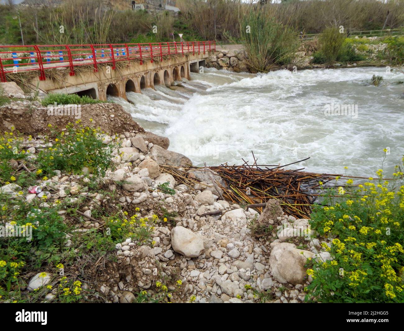 Spring landscape view of the Algar river, Altea on the Costa Dorada, in ...