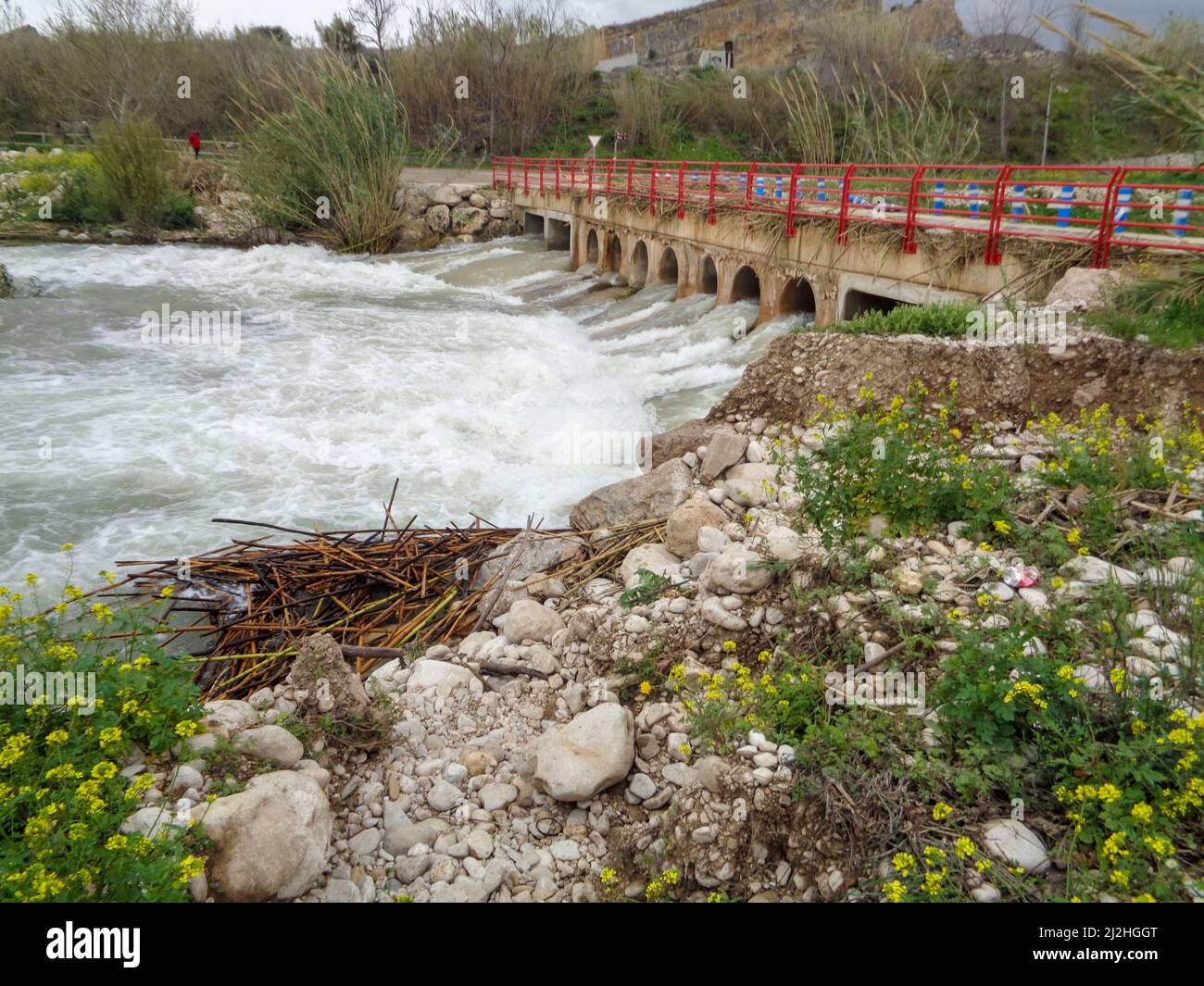 Spring landscape view of the Algar river, Altea on the Costa Dorada, in ...