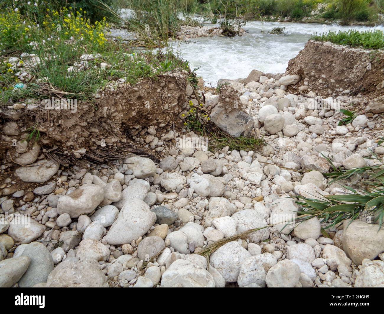 Spring landscape view of the Algar river, Altea on the Costa Dorada, in ...