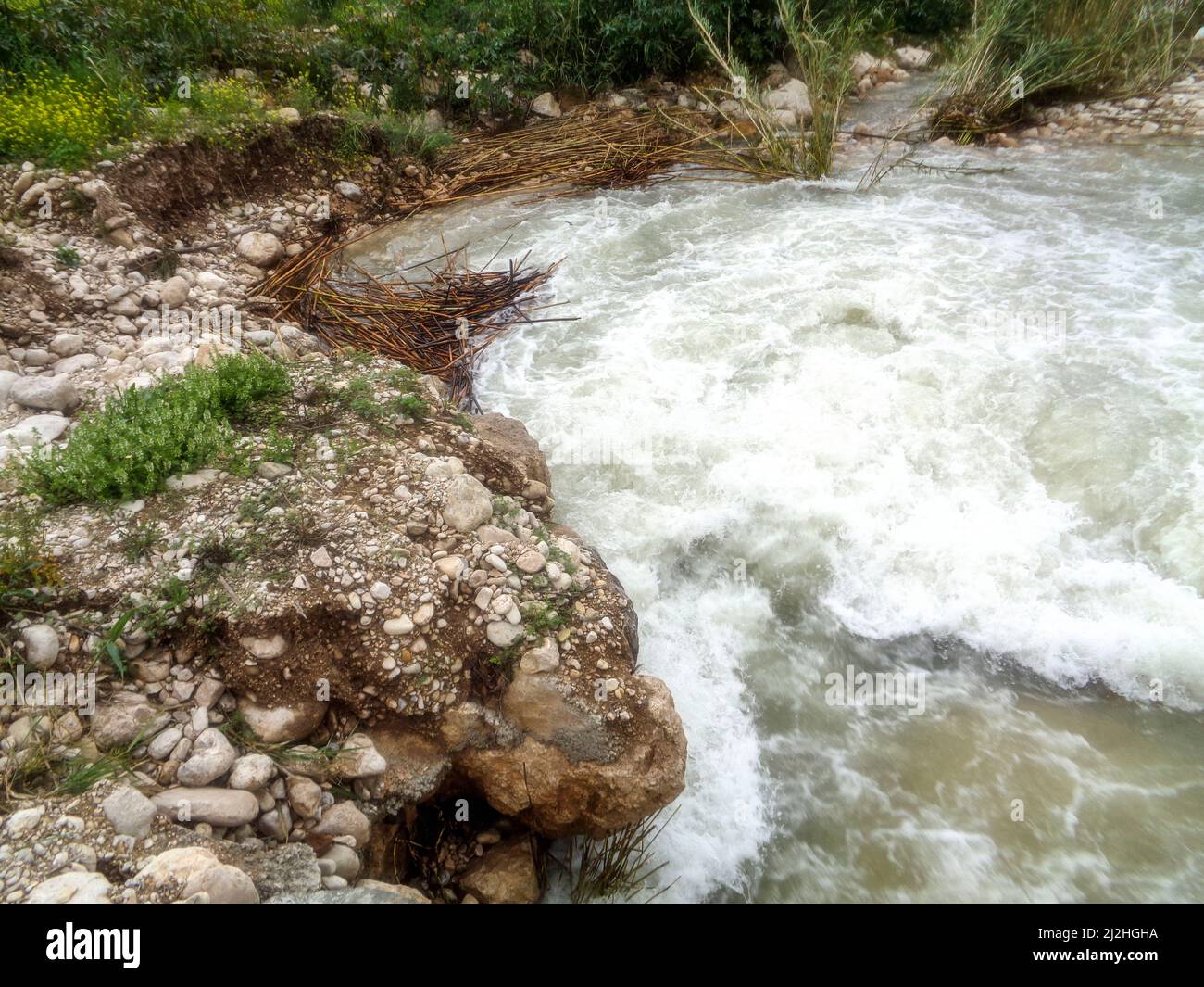 Spring landscape view of the Algar river, Altea on the Costa Dorada, in ...