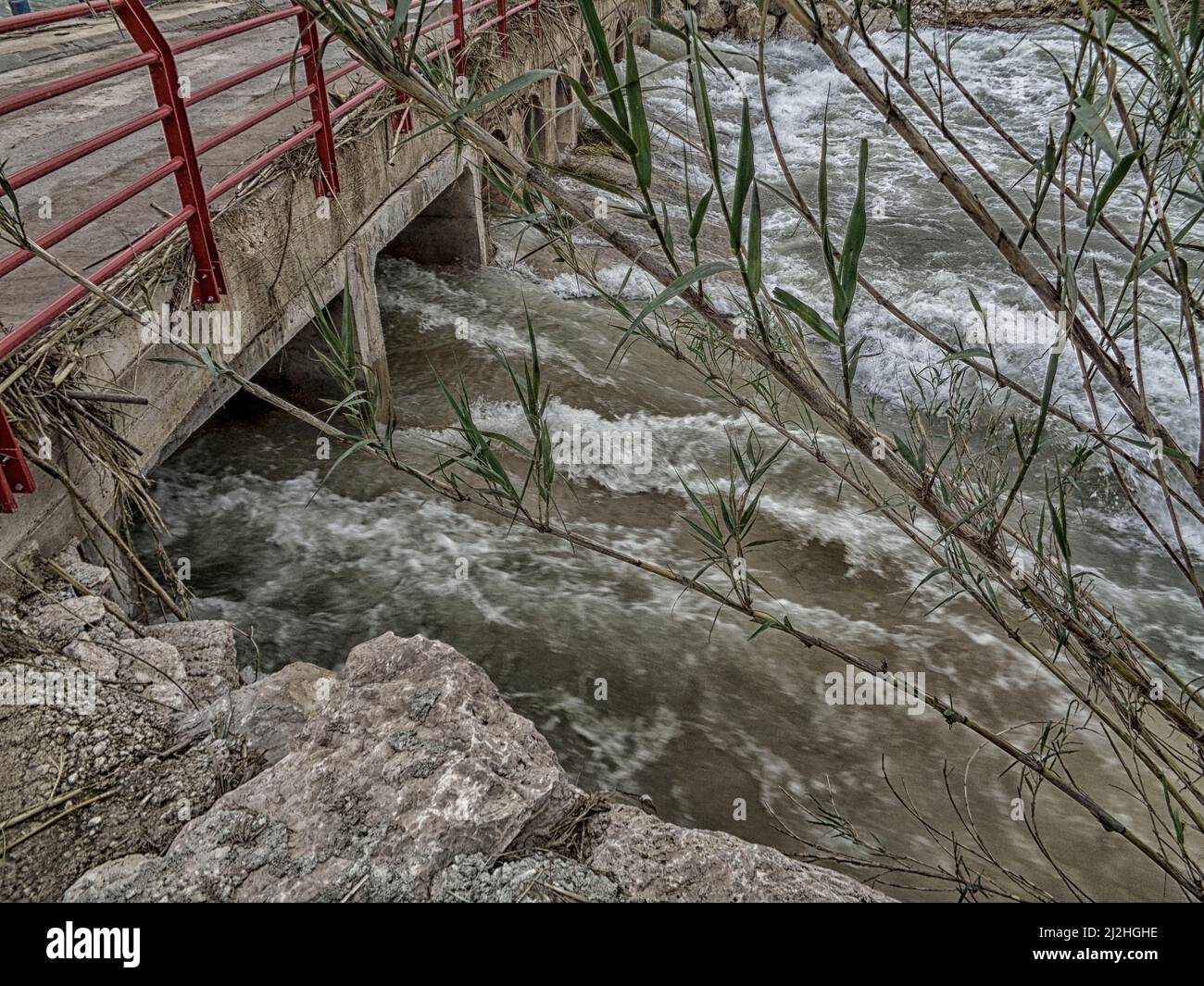 Spring landscape view of the Algar river, Altea on the Costa Dorada, in ...