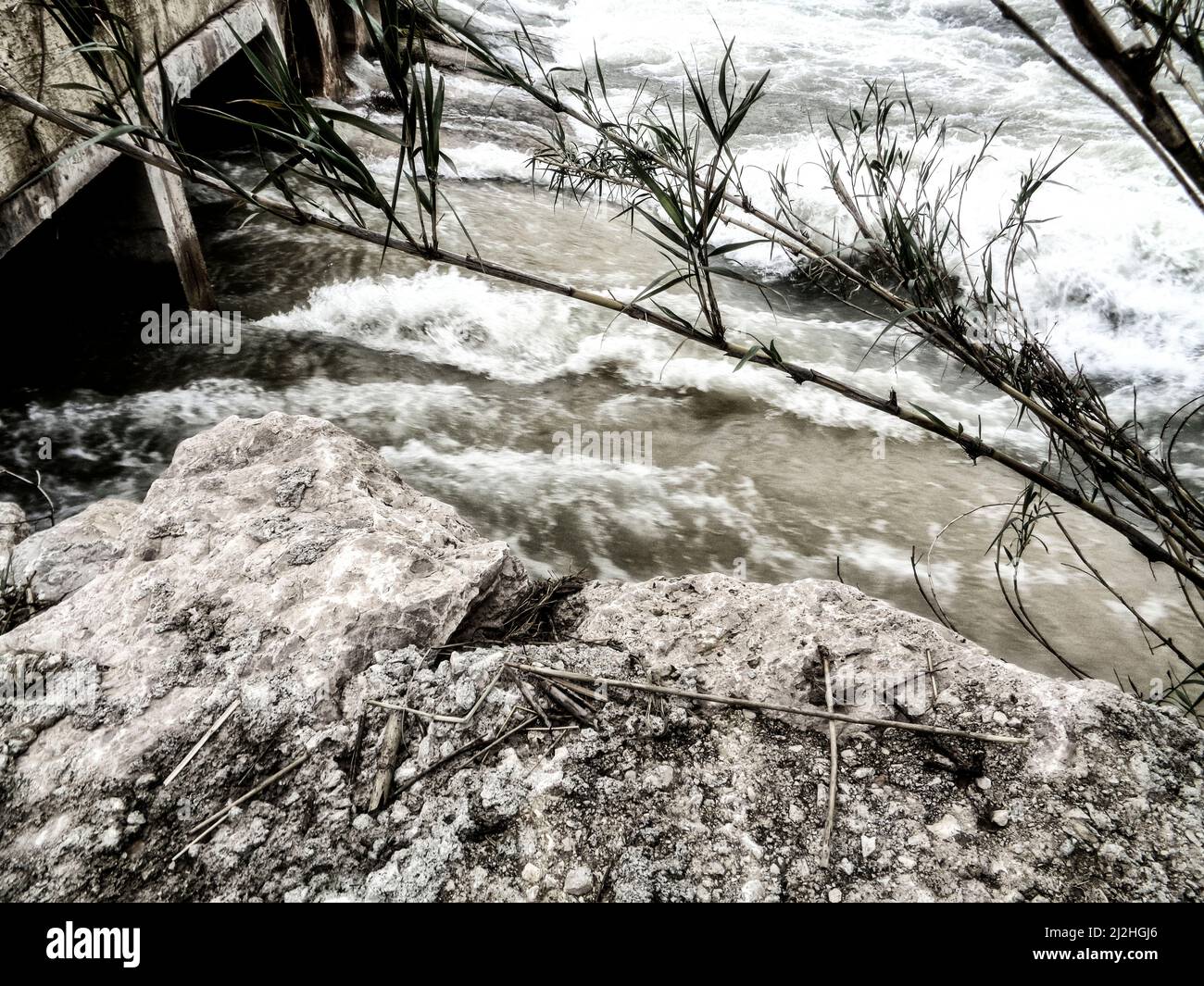 Spring landscape view of the Algar river, Altea on the Costa Dorada, in ...