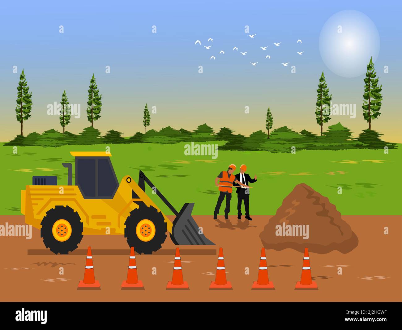 Highway grading Stock Vector Images - Alamy