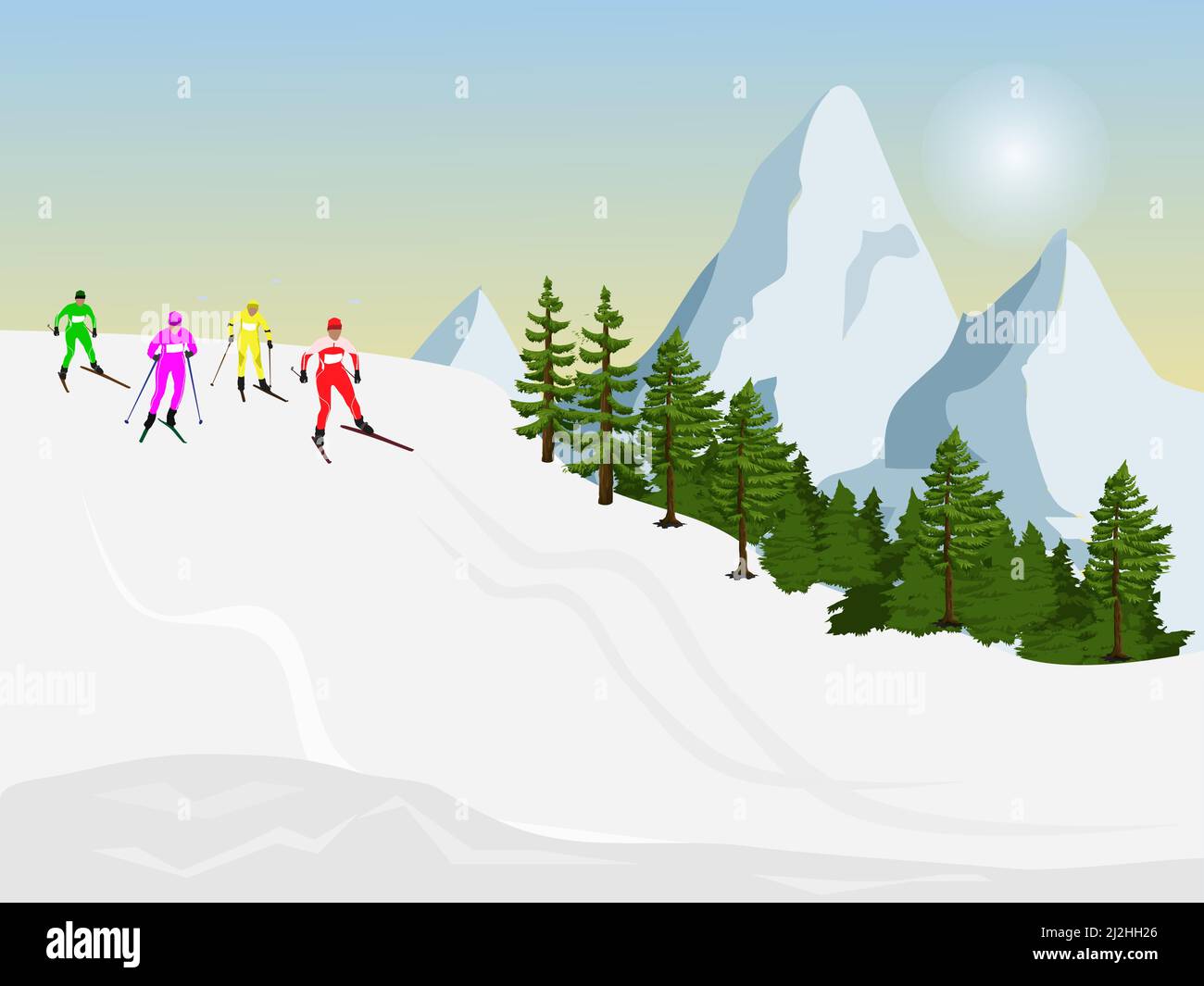 Trees on a slope Stock Vector Images - Alamy Trees on a slope Stock Vector Images - Alamy