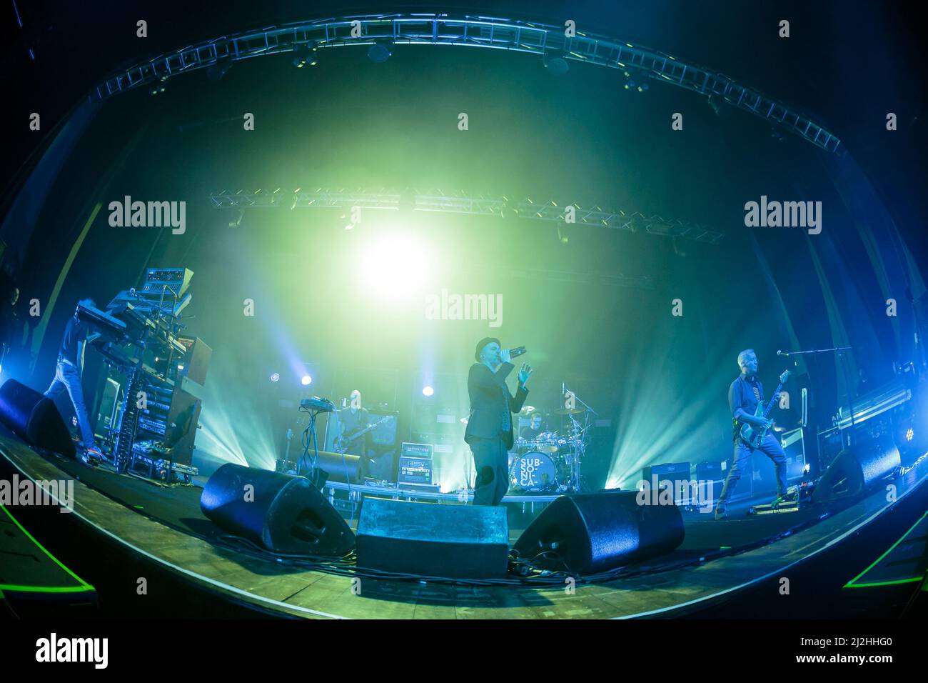 the Italian band Subsonica perform live the first concert of the tour ...