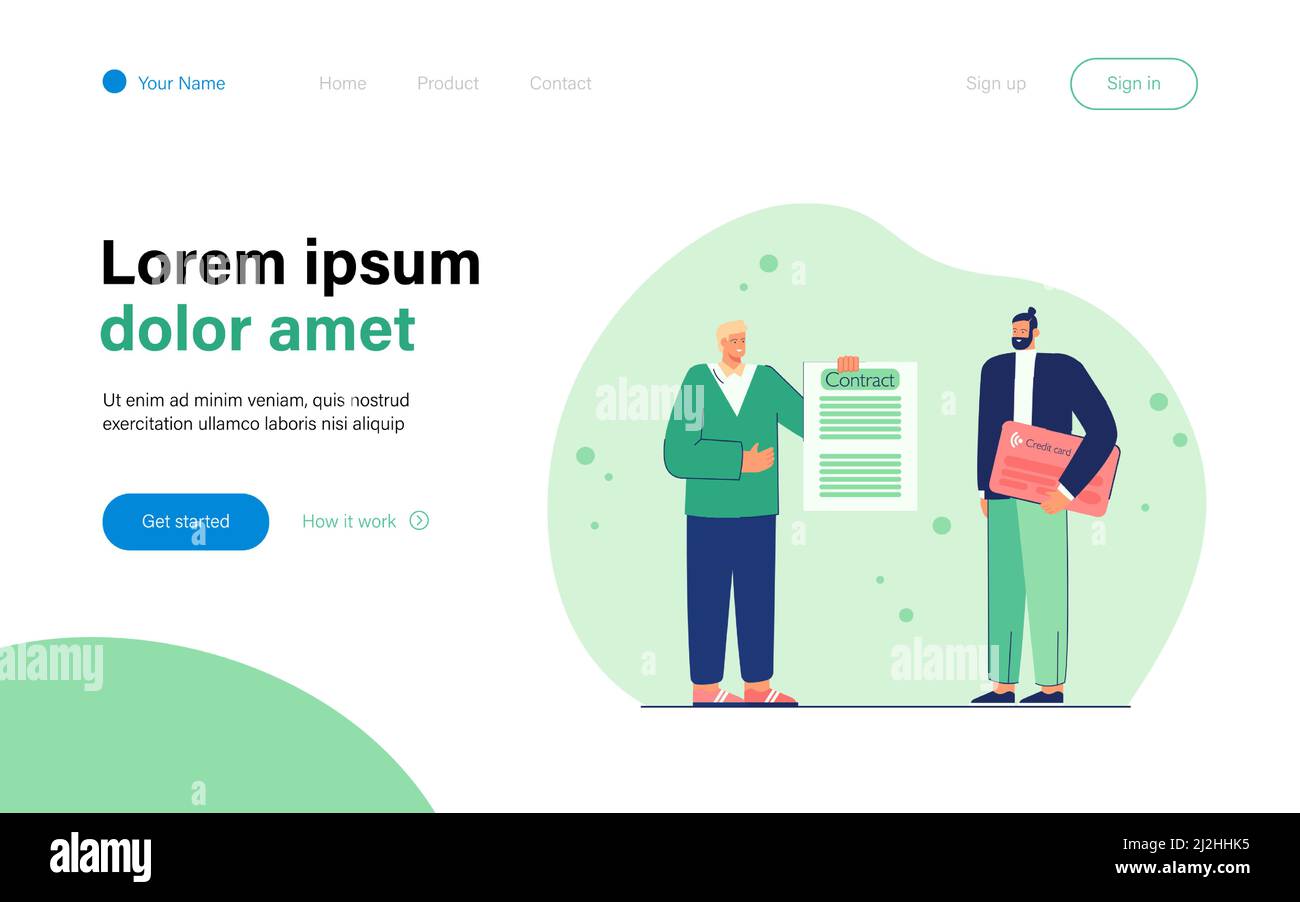 Man giving bank card Stock Vector Images - Alamy