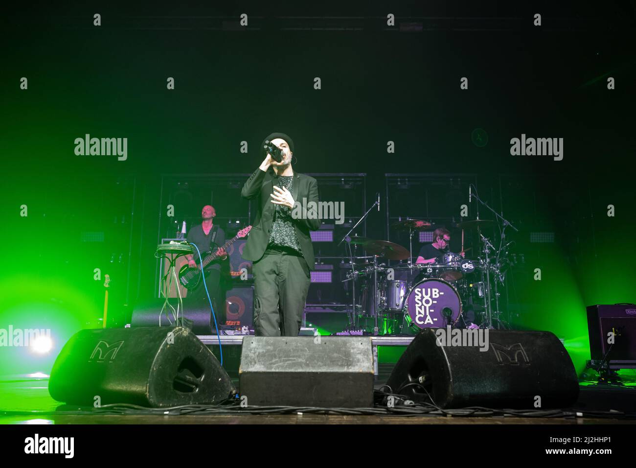 the Italian band Subsonica perform live the first concert of the tour ...