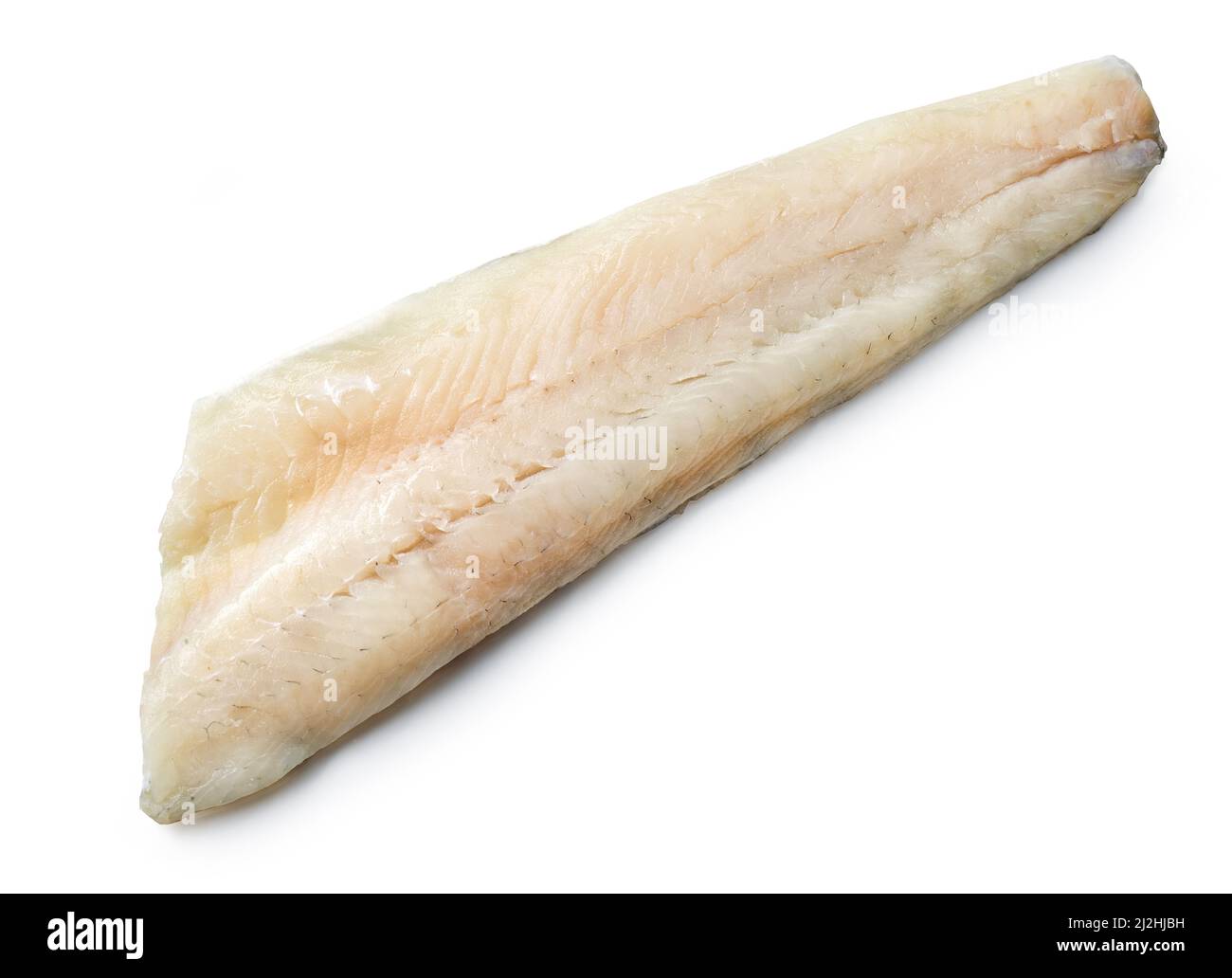 fresh raw zander filet cut isolated on white background, top view Stock ...