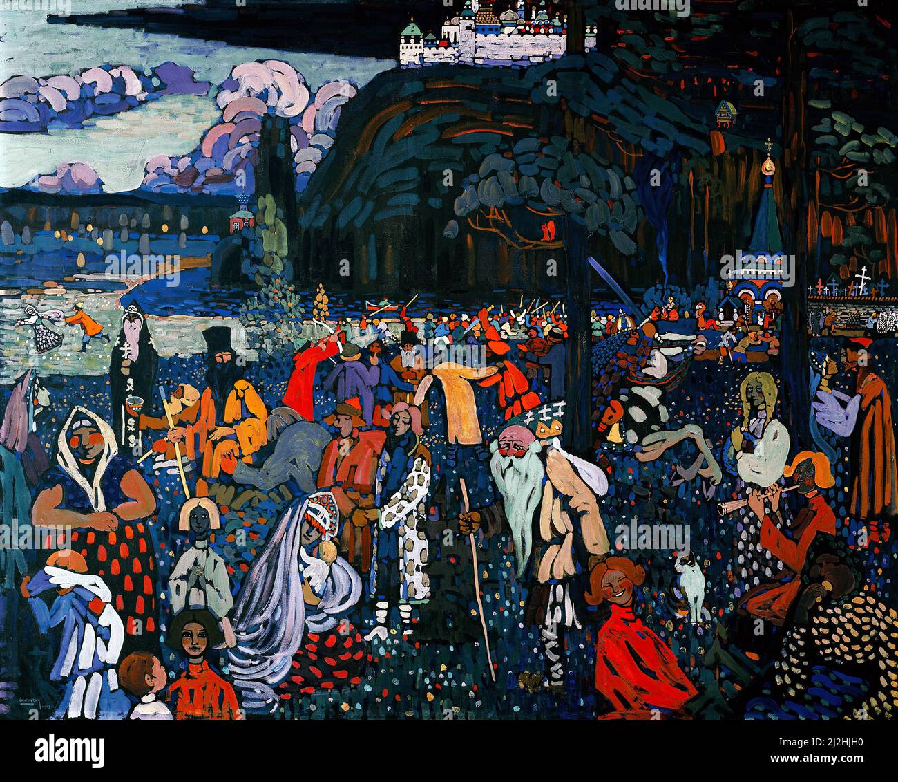 Vintage art by Wassily Kandinsky - The colorful life (1907 Stock Photo ...