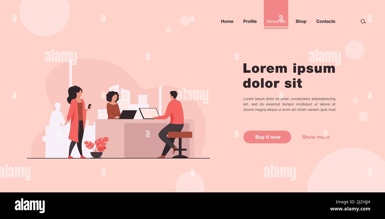 People working together on project. Cooperation, ideas. Flat vector ...