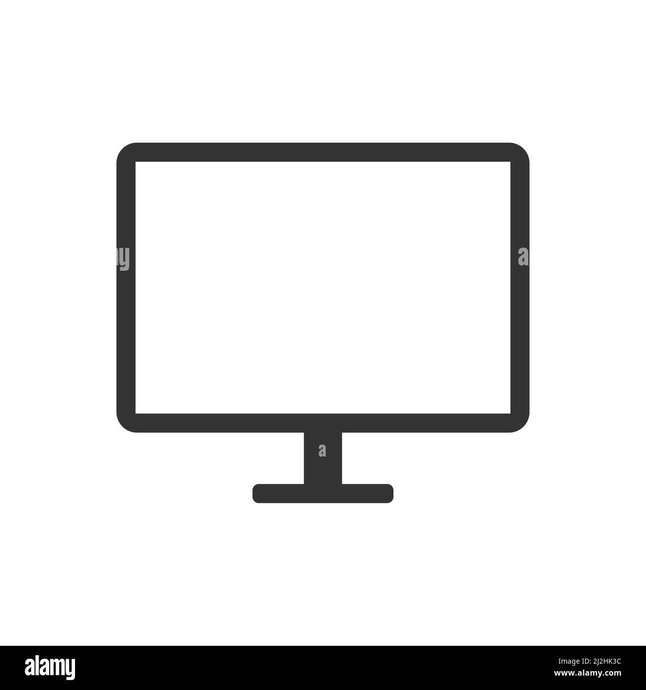 PC screen vector icon on white background Stock Vector Image & Art - Alamy