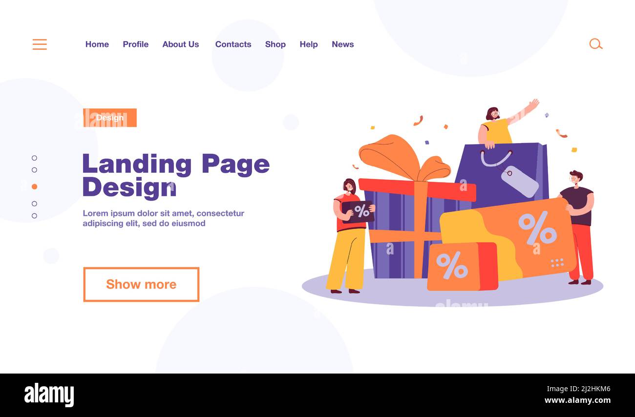 Shopping person gifts flat Stock Vector Images - Alamy