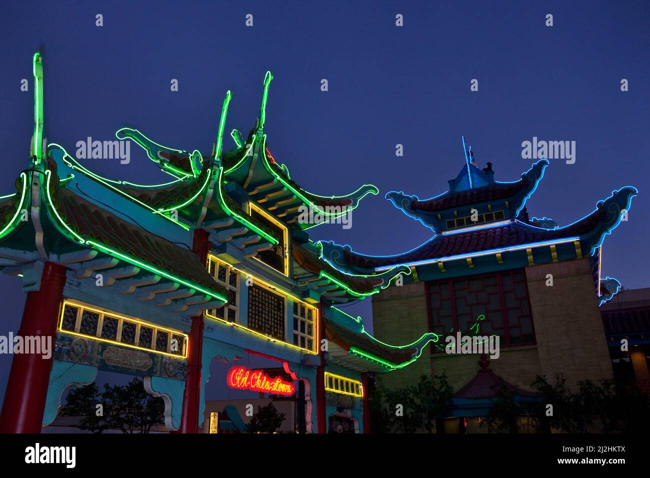 Gate evening Chinatown Los Angeles CA H Stock Photo - Alamy