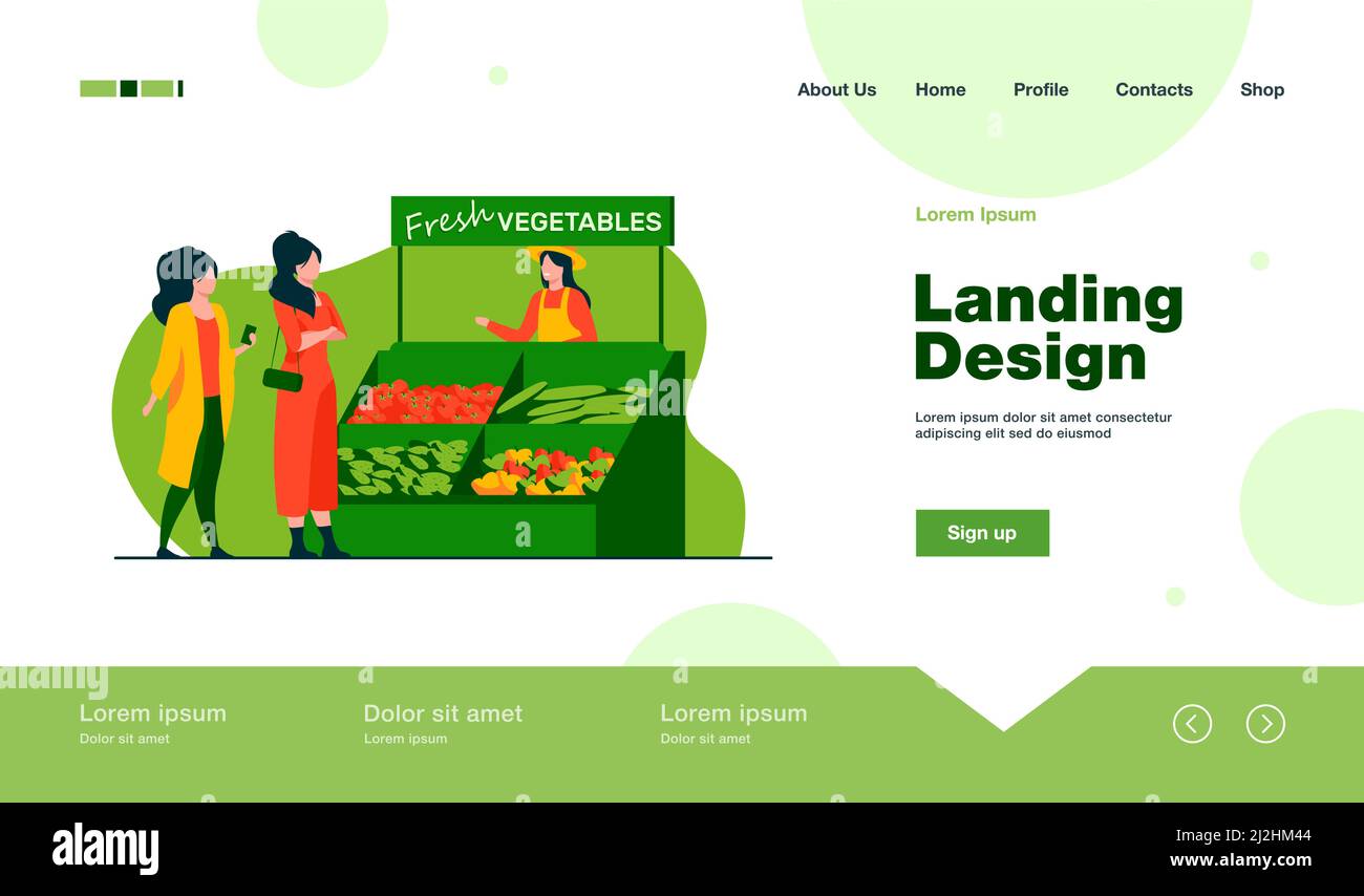 Women choosing fresh vegetables from farm. Farmer, eco, meal flat ...
