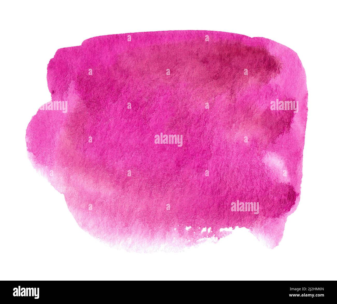 Pink watercolor spot isolated on white background Stock Photo - Alamy