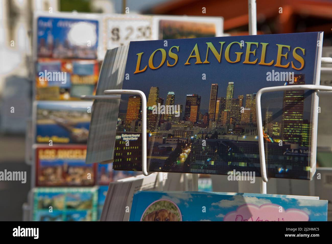 Postcard rack in Los Angeles, California Stock Photo - Alamy