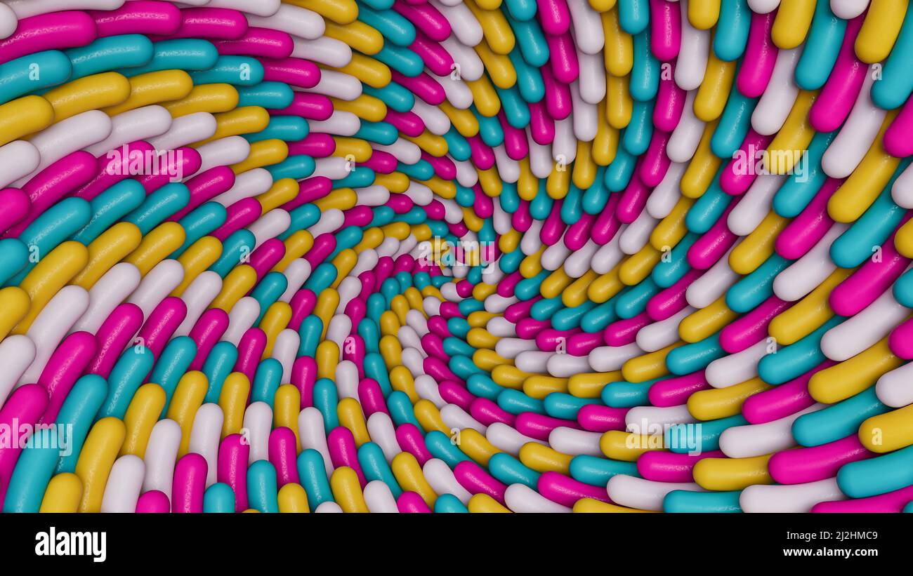 A 3D rendered colorful spiral sprinkle background Stock Photo - Alamy