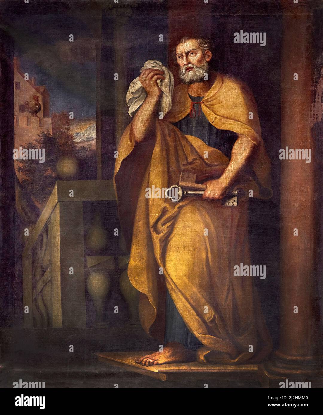 St. Peter - oil on canvas - lombard painter of first years of 17th ...