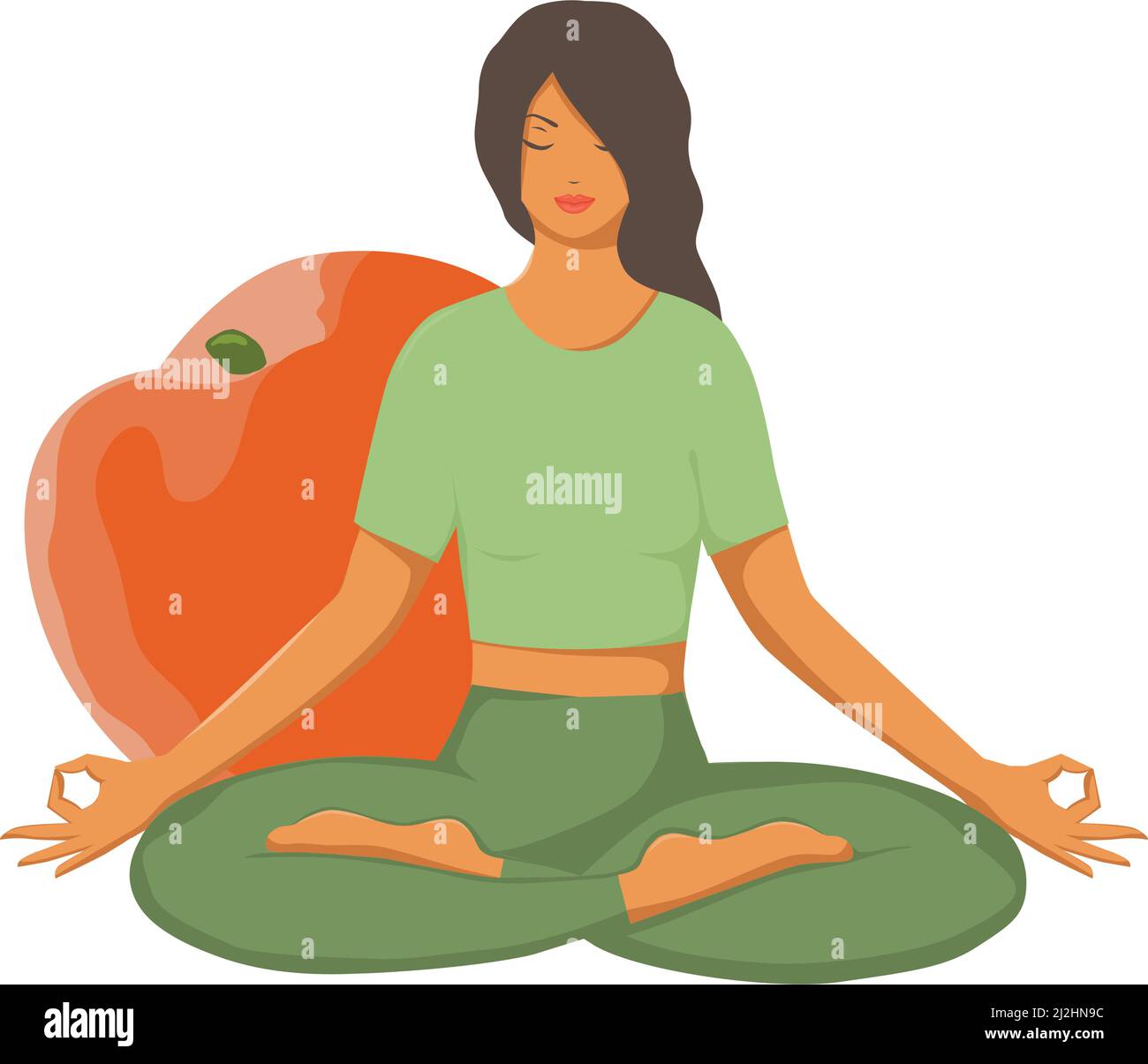 fruit and yoga Stock Vector Image & Art - Alamy