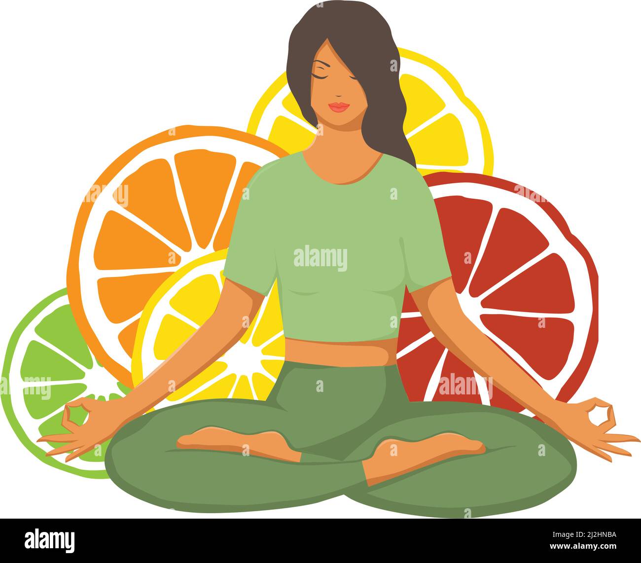 fruit and yoga Stock Vector Image & Art - Alamy