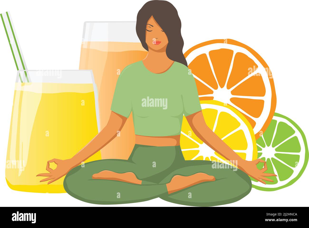 fruit and yoga Stock Vector Image & Art - Alamy
