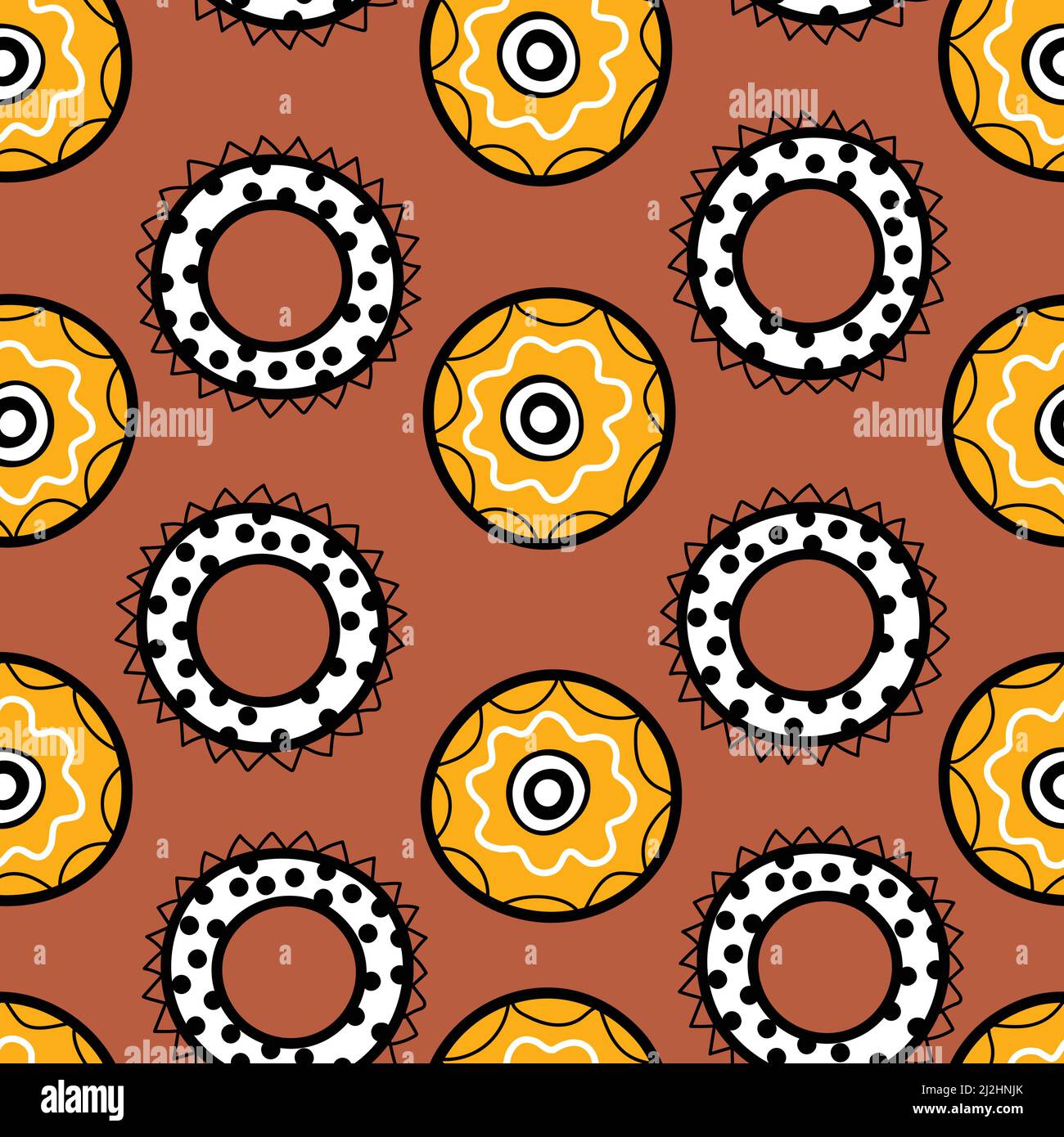 Seamless pattern with geometric aboriginal ornament. Ethnic tribal ...