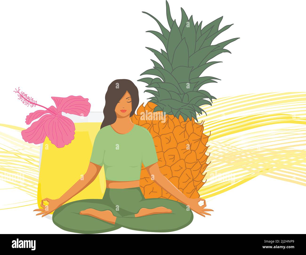 fruit and yoga Stock Vector Image & Art - Alamy