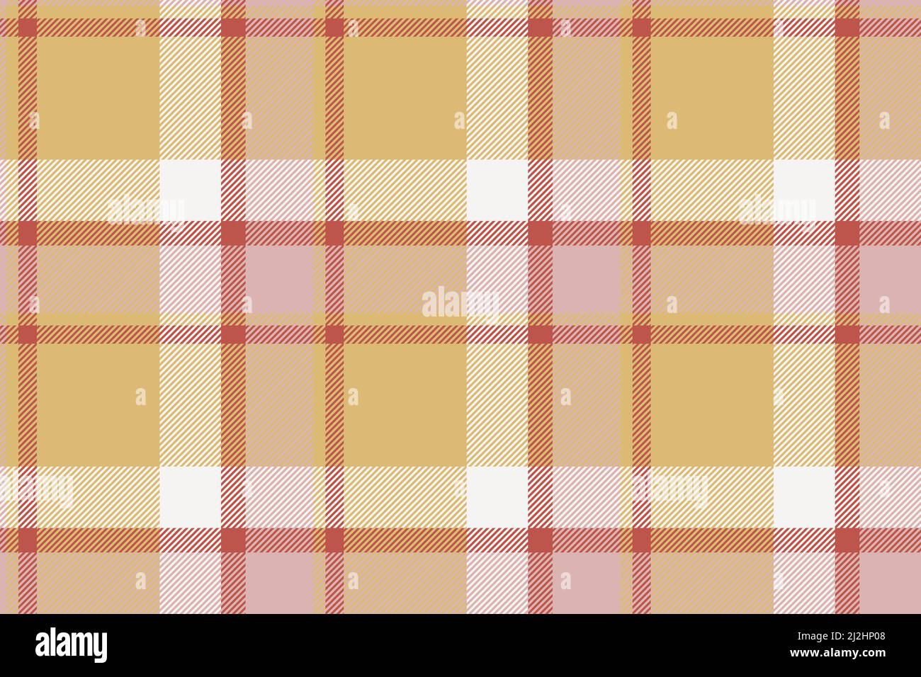 Plaid background, check seamless pattern in beige. Vector fabric ...