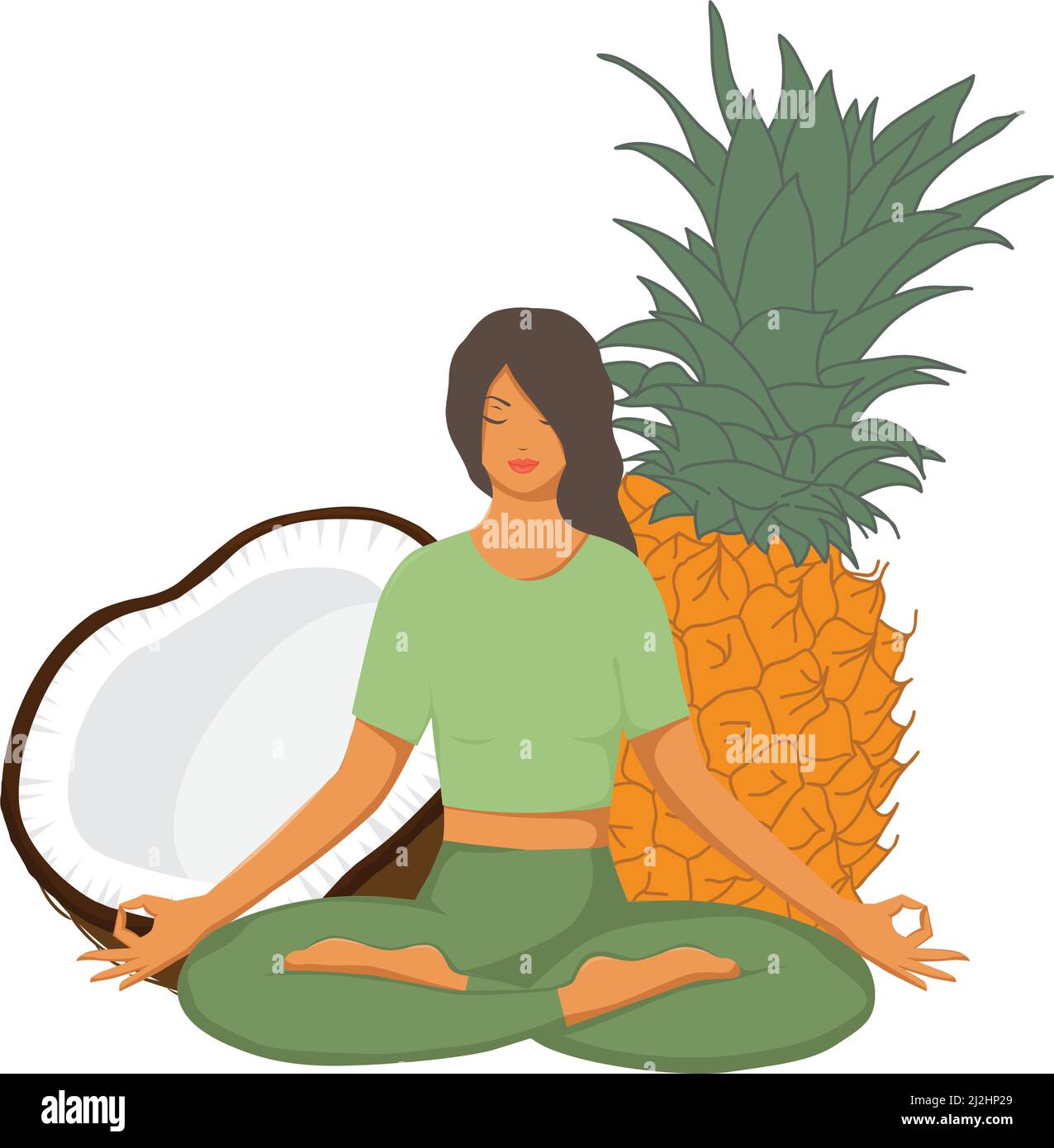 fruit and yoga Stock Vector Image & Art - Alamy