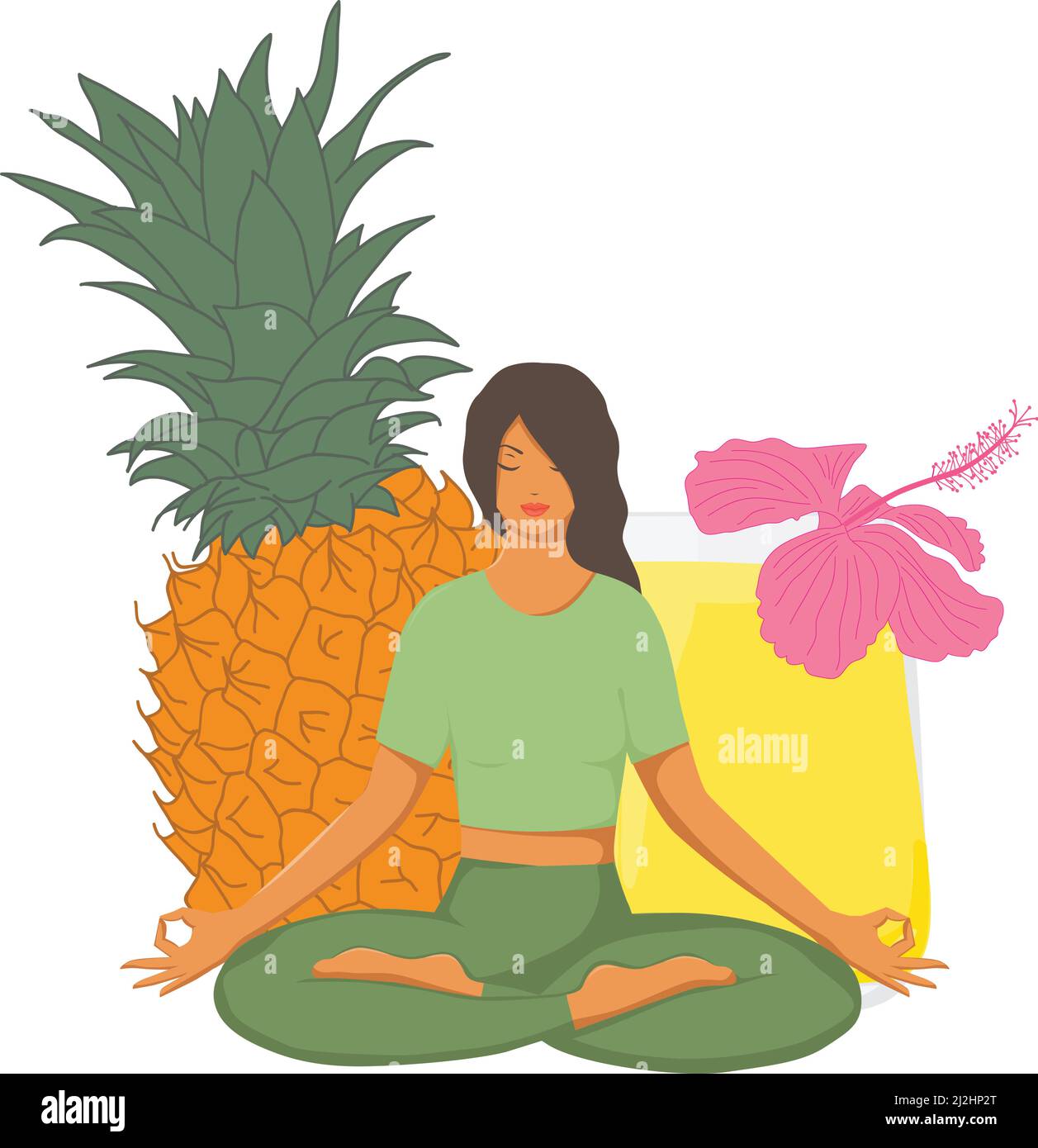 fruit and yoga Stock Vector Image & Art - Alamy
